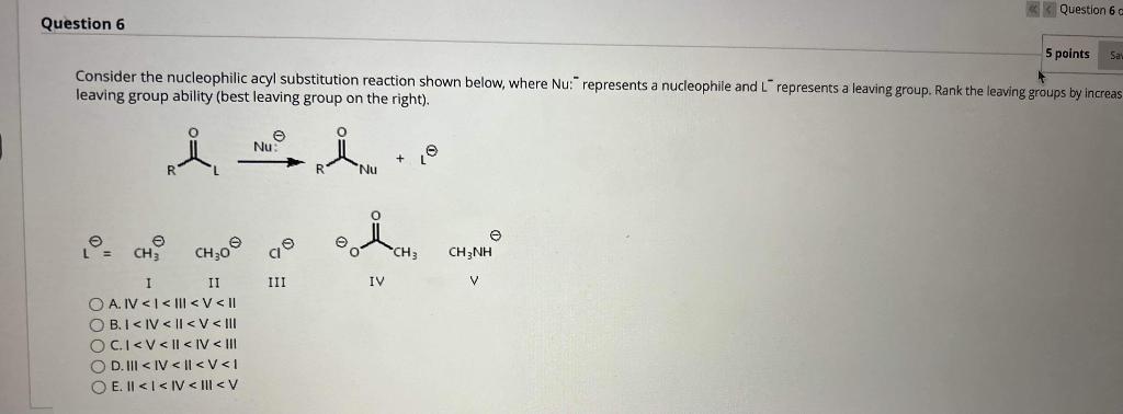 Solved Consider the nucleophilic acyl substitution reaction | Chegg.com