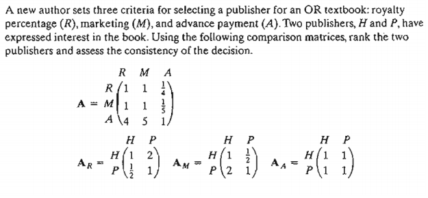 Solved A new author sets three criteria for selecting a | Chegg.com