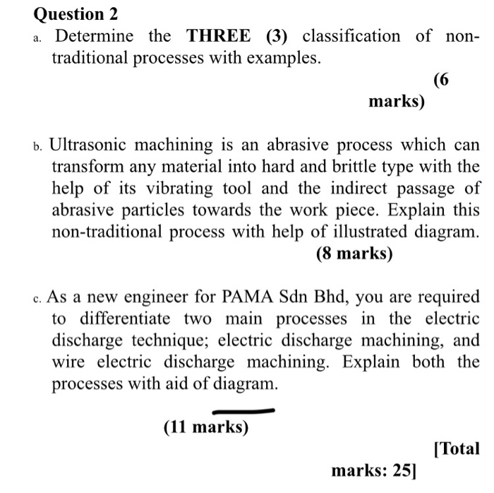 Solved Question 2 a. Determine the THREE (3) classification | Chegg.com