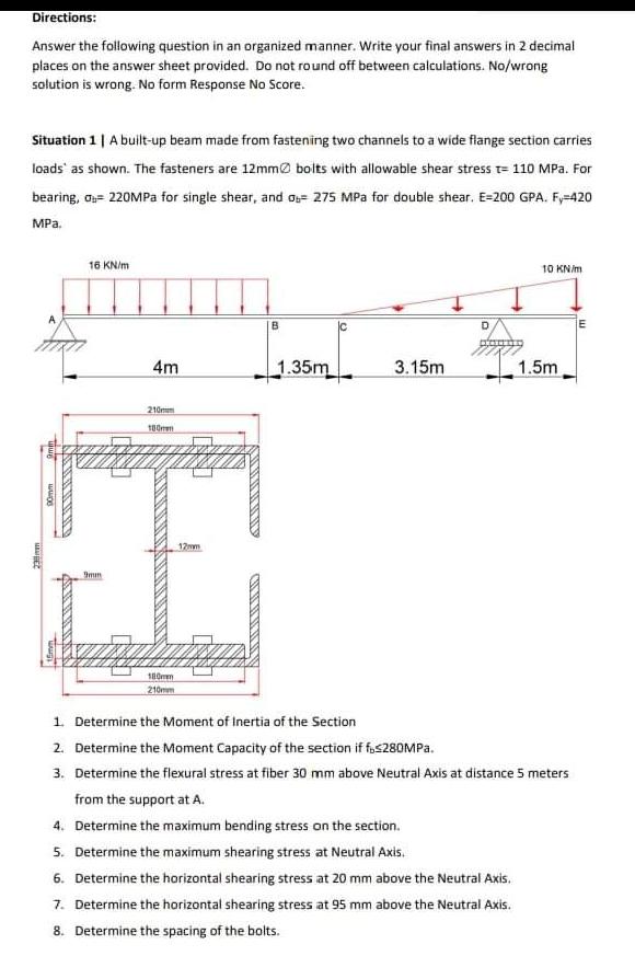 Solved Directions: Answer the following question in an | Chegg.com