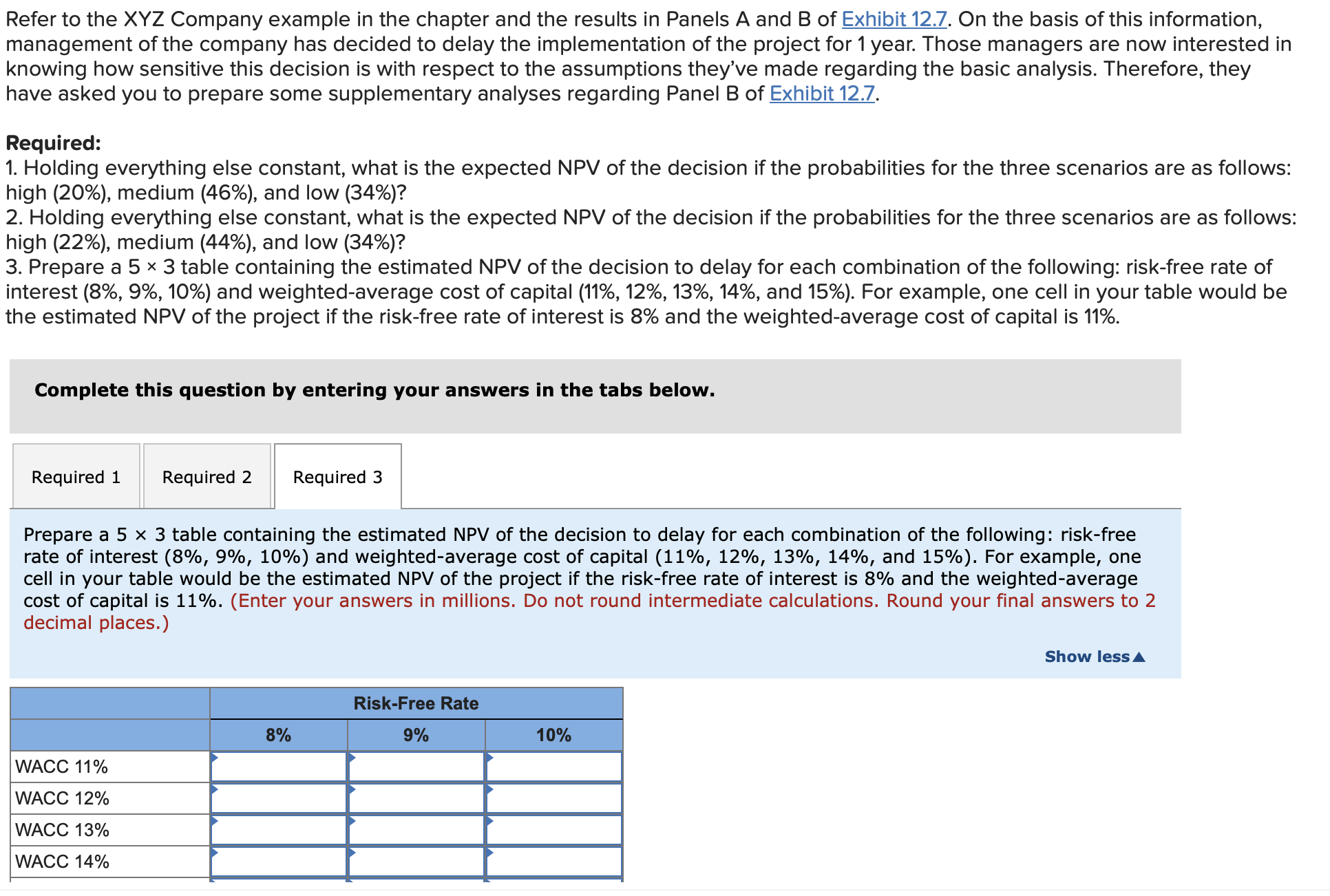 Refer to the XYZ Company example in the chapter and | Chegg.com