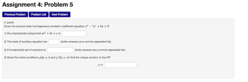 Solved Assignment 4: Problem 5 Previous Probler Probler List | Chegg.com