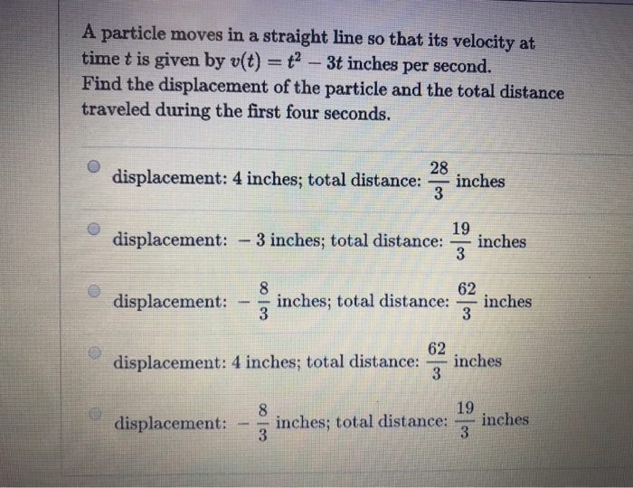 Solved A particle moves in a straight line so that its | Chegg.com