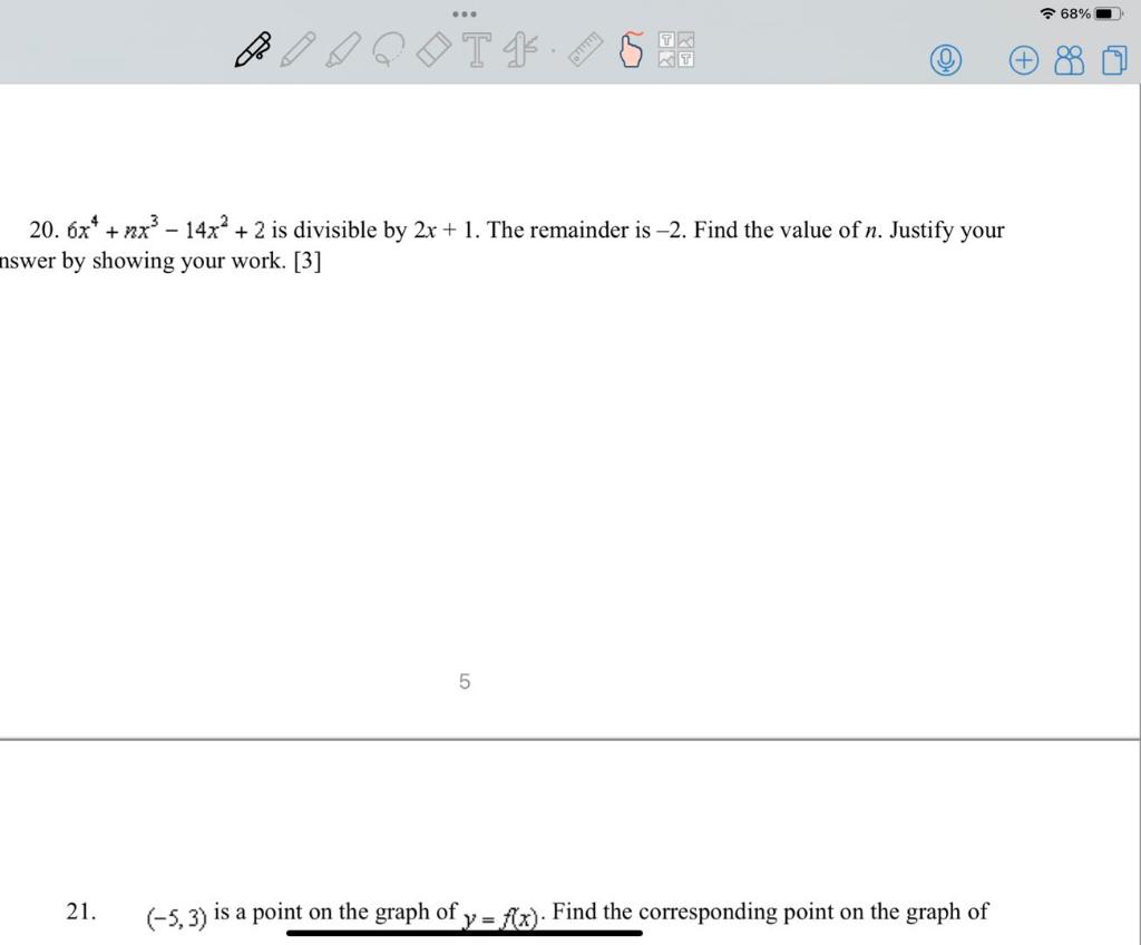 Solved 20. 6x4+nx3−14x2+2 is divisible by 2x+1. The | Chegg.com