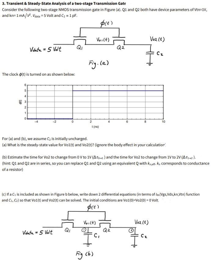 Solved 3. Transient \& Steady-State Analysis of a two-stage | Chegg.com