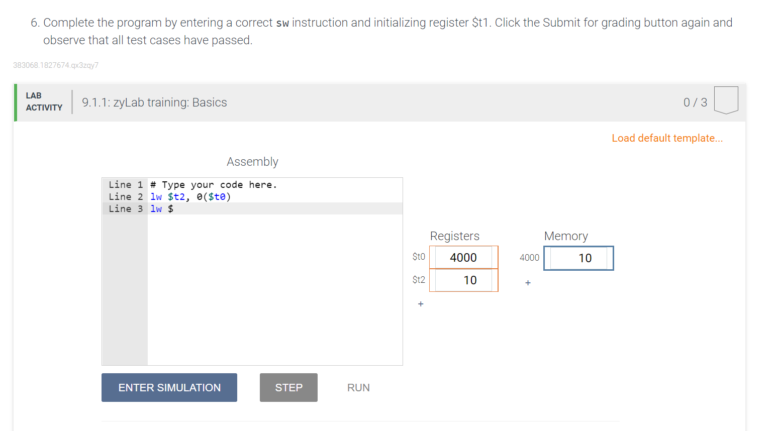 Solved This zyLab platform supports the following MIPS | Chegg.com