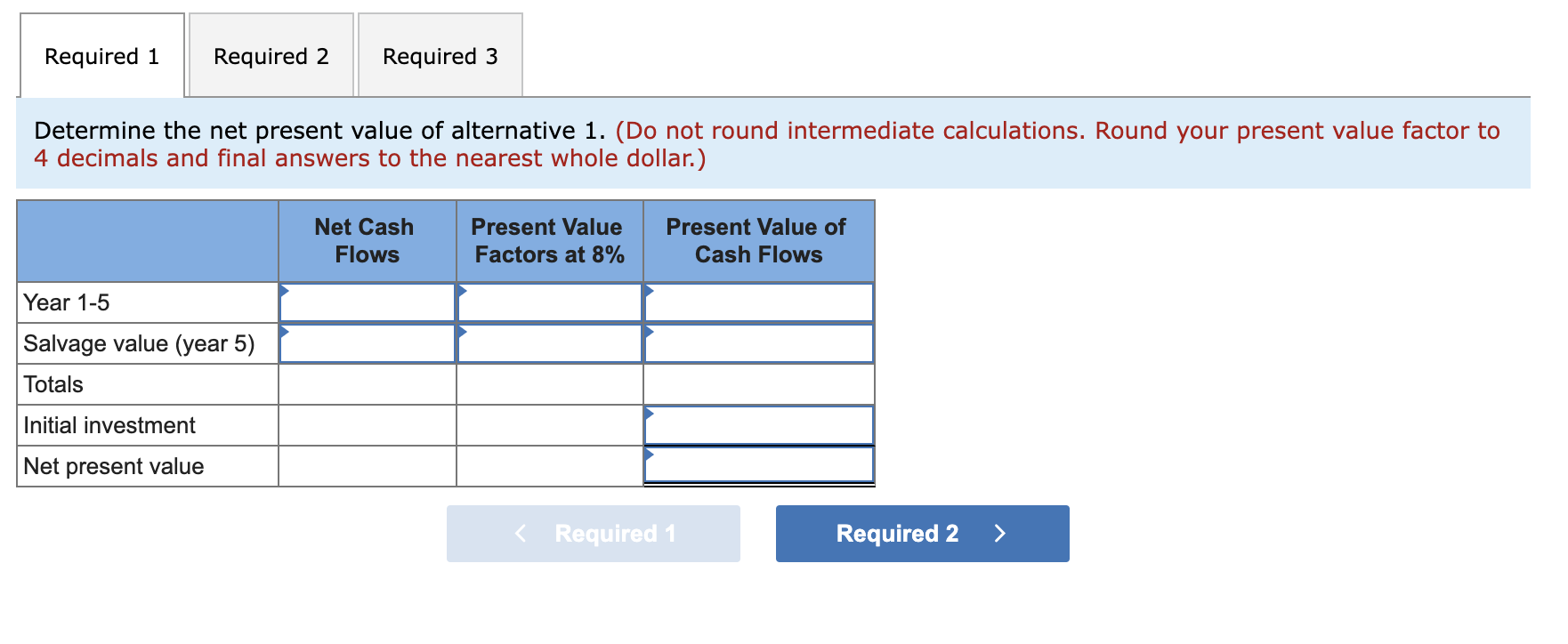 Solved Problem 24-6A (Algo) Net present value of alternate | Chegg.com