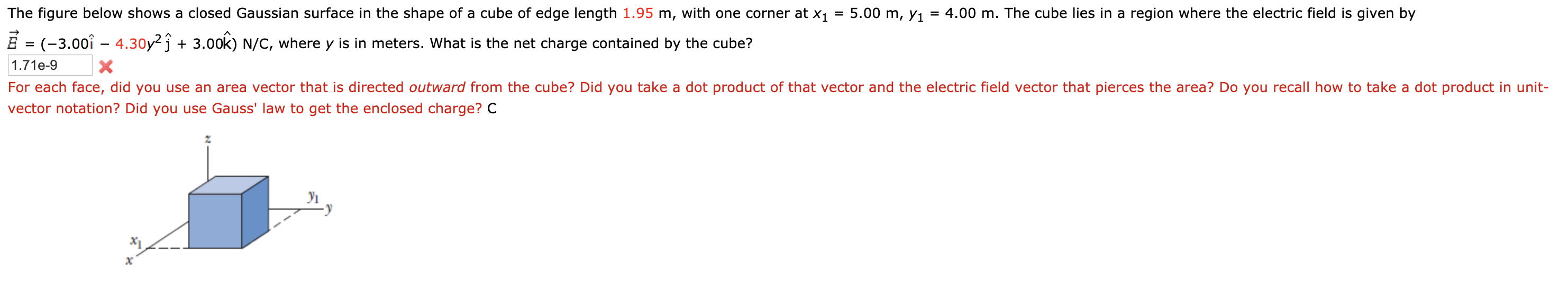 Solved The figure below shows a closed Gaussian surface in | Chegg.com