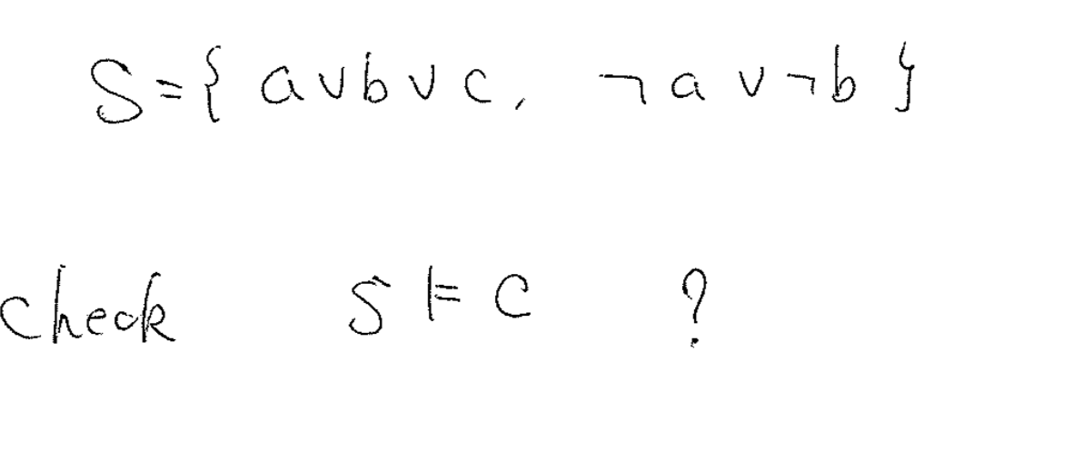 Solved Give an answer for the following entailment in | Chegg.com