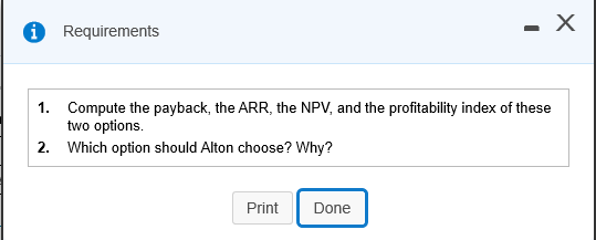 Solved A More Info The company is considering two options. | Chegg.com