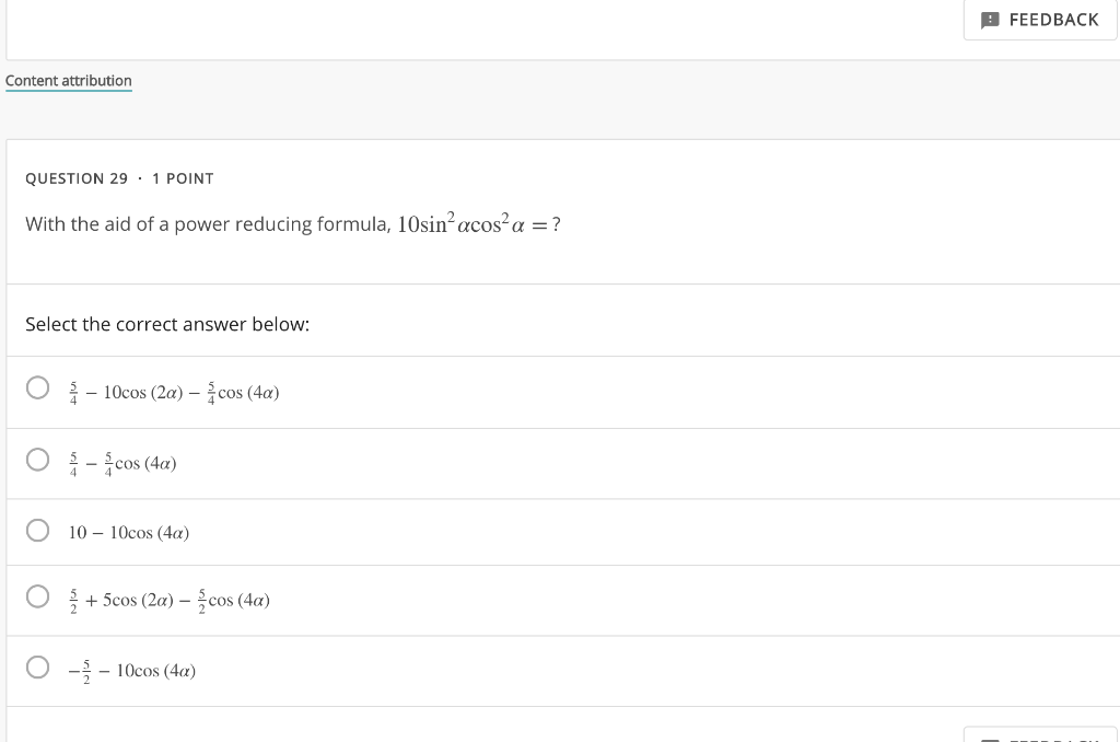 Solved FEEDBACK Content attribution QUESTION 29 · 1 POINT | Chegg.com