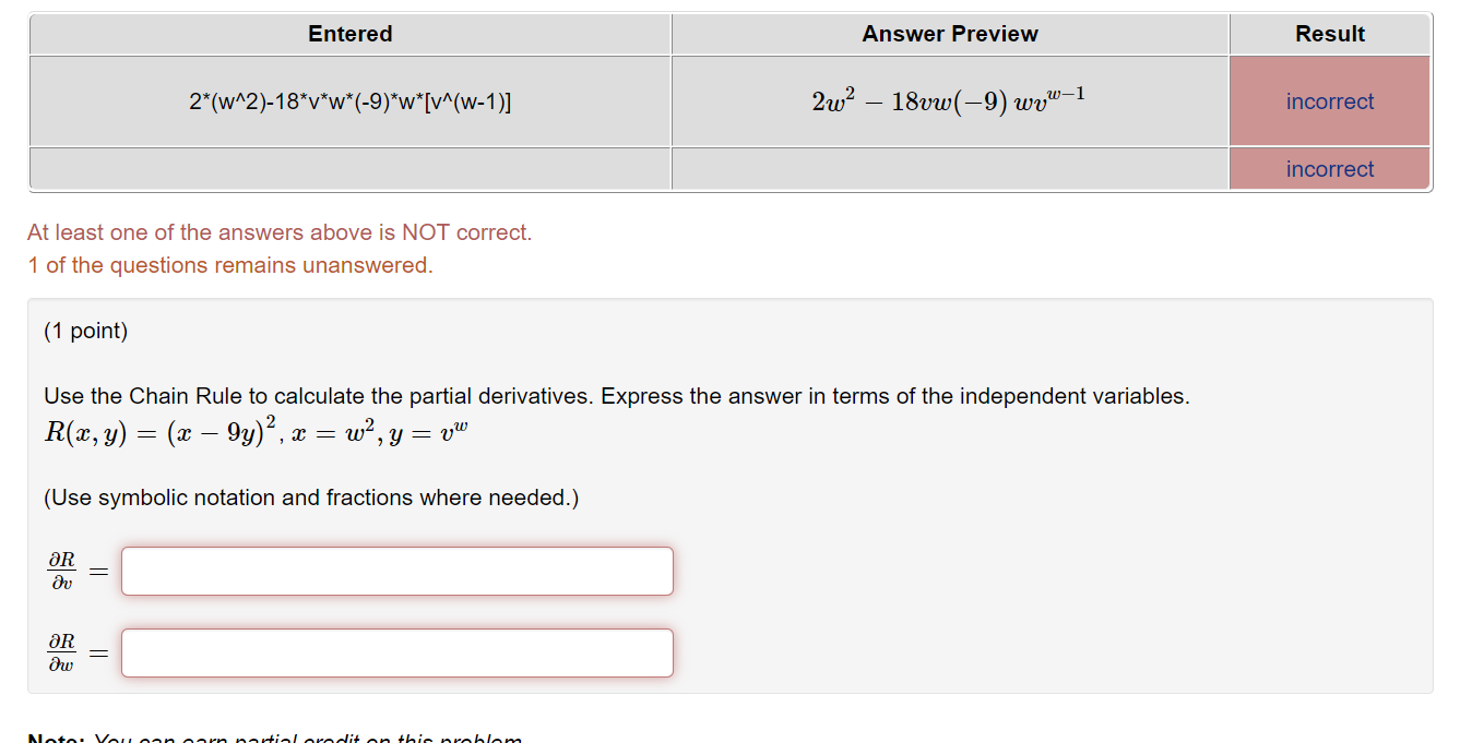 Solved Entered Answer Preview Result | Chegg.com