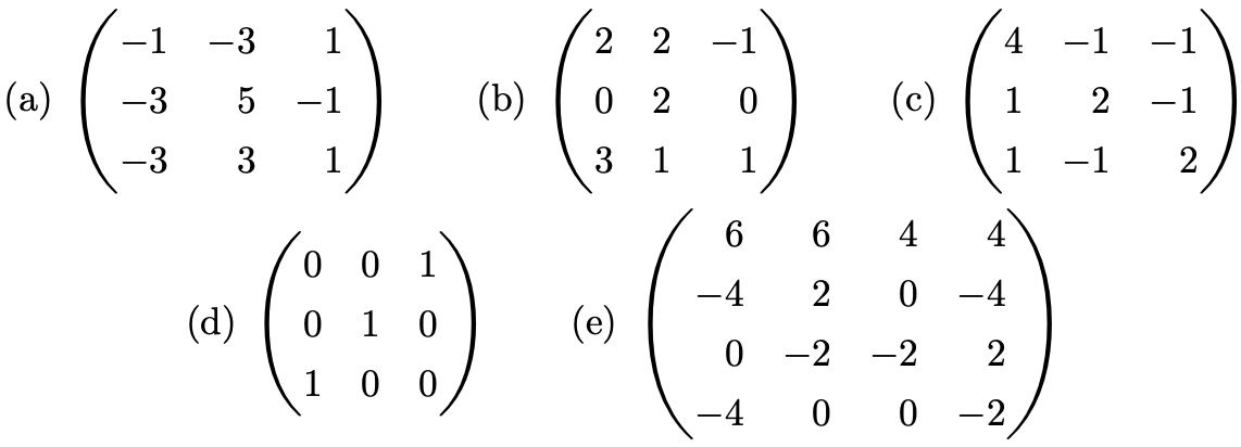 Solved Course: Linear Algebra Determine which of the | Chegg.com