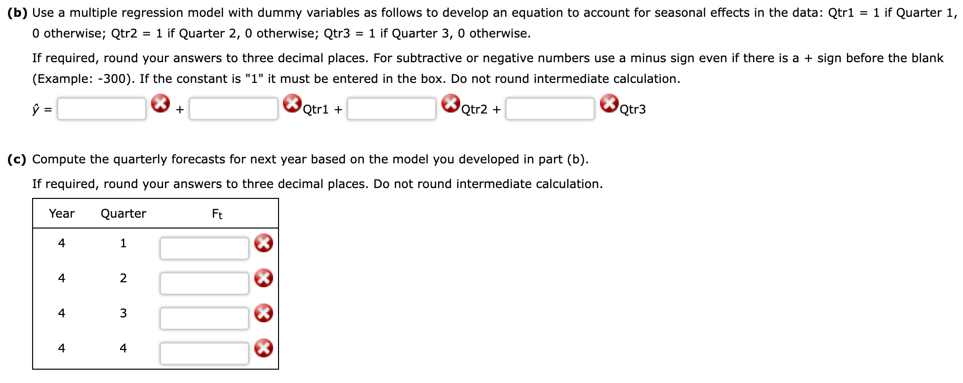 Solved Consider the following time series data.(b) Use a | Chegg.com