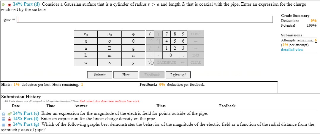 (11\%) Problem 9: A long straight metallic pipe with | Chegg.com