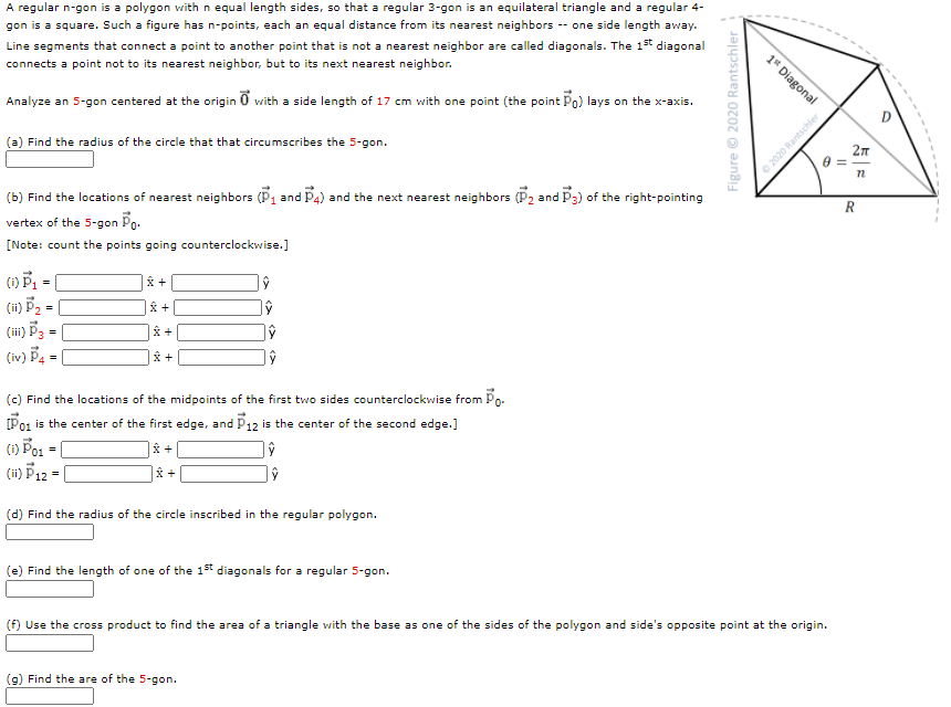 A regular n-gon is a polygon with n equal length | Chegg.com
