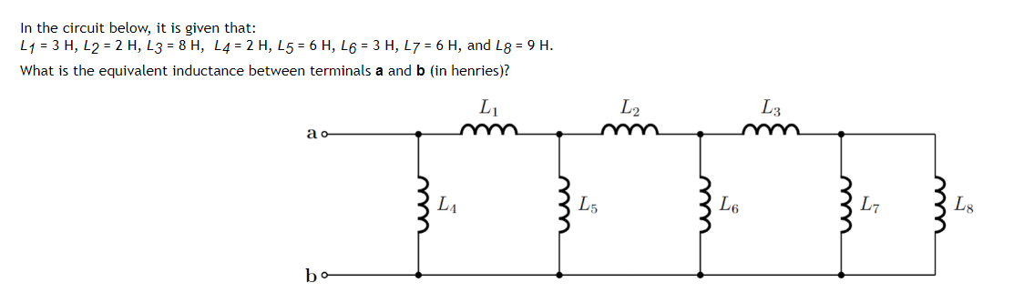 Solved In the circuit below, it is given that:L1 = 3 H, L2 = | Chegg.com