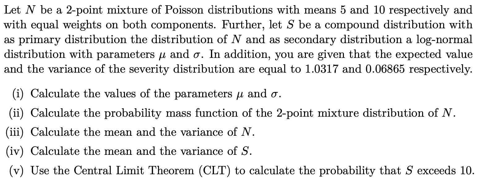 Solved Let N be a 2 -point mixture of Poisson distributions | Chegg.com