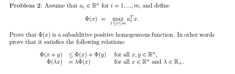 Solved Assume that Prove that (x) is a subadditive | Chegg.com
