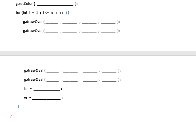4*5- ellipse shape 4*3 -ellipse shape Complete the | Chegg.com