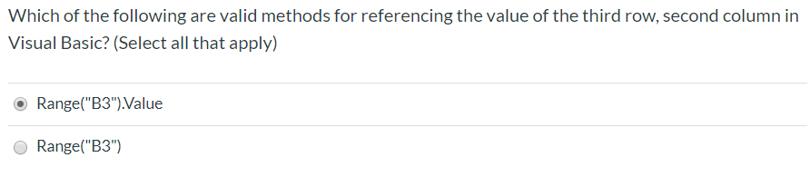 Solved Which of the following are valid methods for | Chegg.com