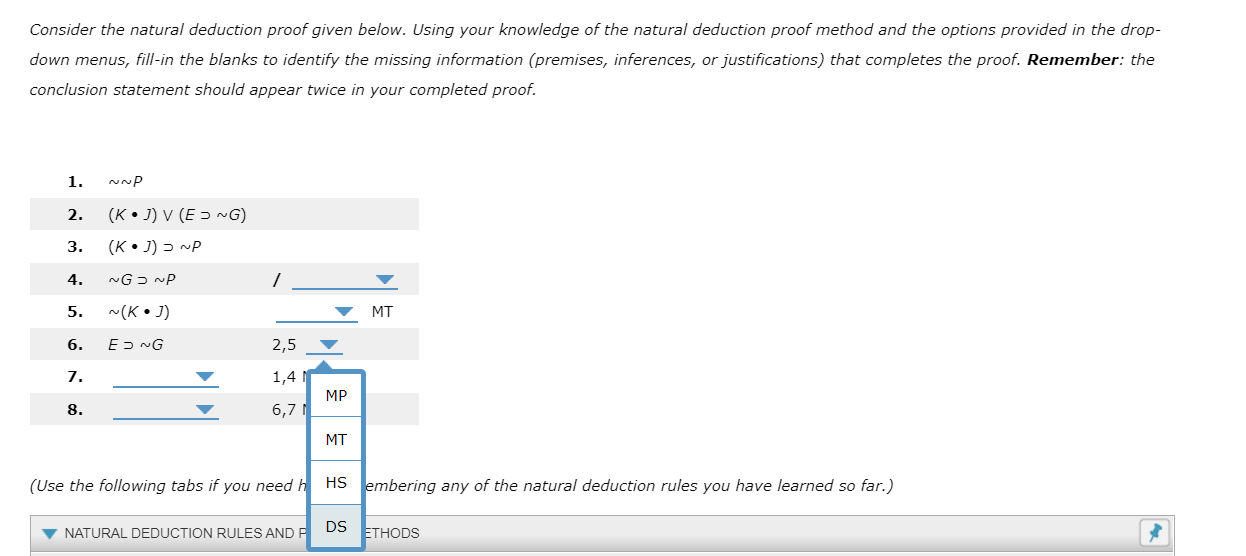 Solved Consider the natural deduction proof given below. | Chegg.com