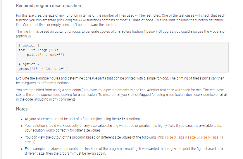 Solved Use Python. DO NOT use global variable, semicolon, | Chegg.com