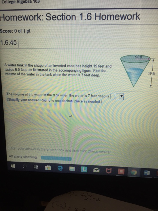Solved College Algebra 103 Homework: Section 1.6 Homework | Chegg.com