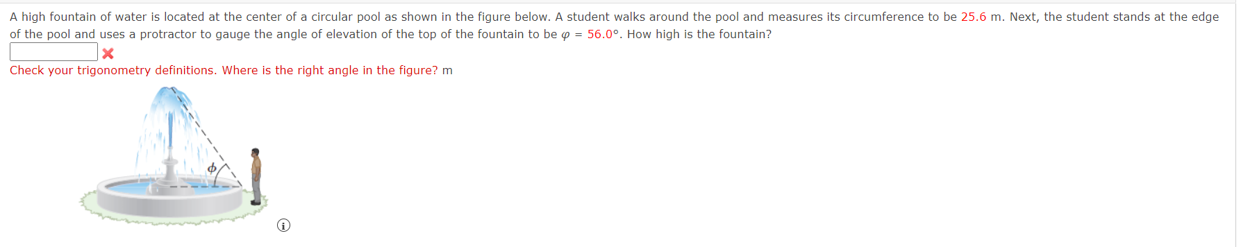 Solved A high fountain of water is located at the center of | Chegg.com