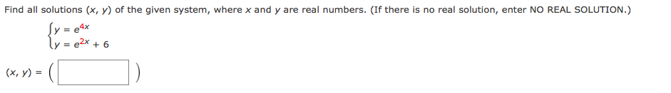 Solved Find all solutions (x, y) of the given system, where | Chegg.com