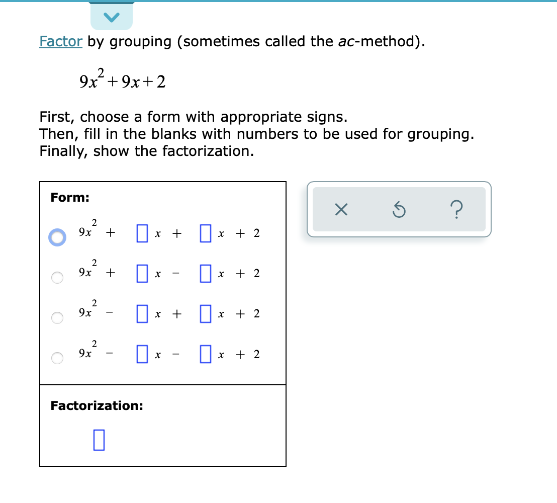 Solved Factor by grouping (sometimes called the ac-method). | Chegg.com