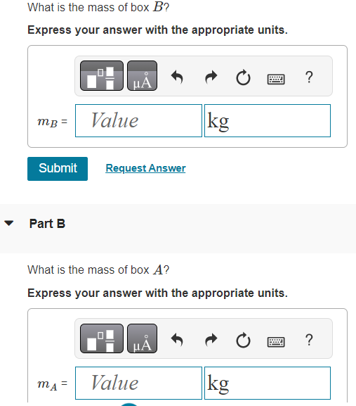 Solved Boxes A and B are connected to each end of a light | Chegg.com