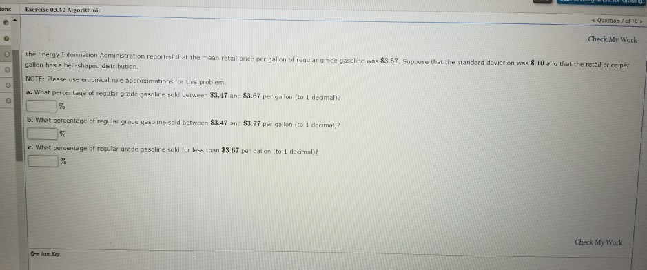 Solved ans Exercise 03.40 Algorithmic Question 7 of 10 Check | Chegg.com