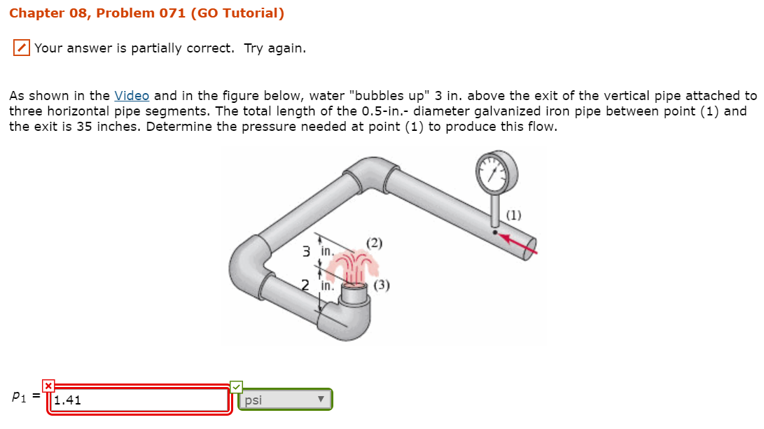 Solved Chapter 08, Problem 071 (GO Tutorial) Your answer is | Chegg.com