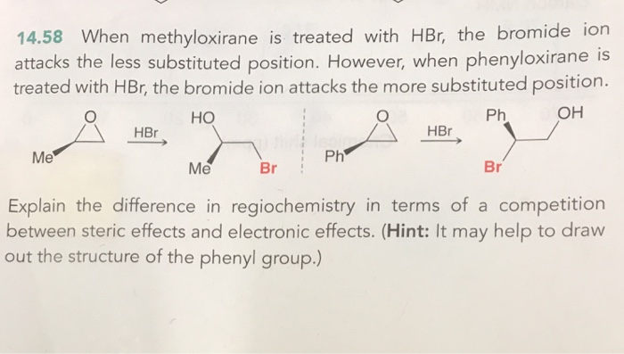 Solved Explain the difference in regiochemistry in terms of | Chegg.com