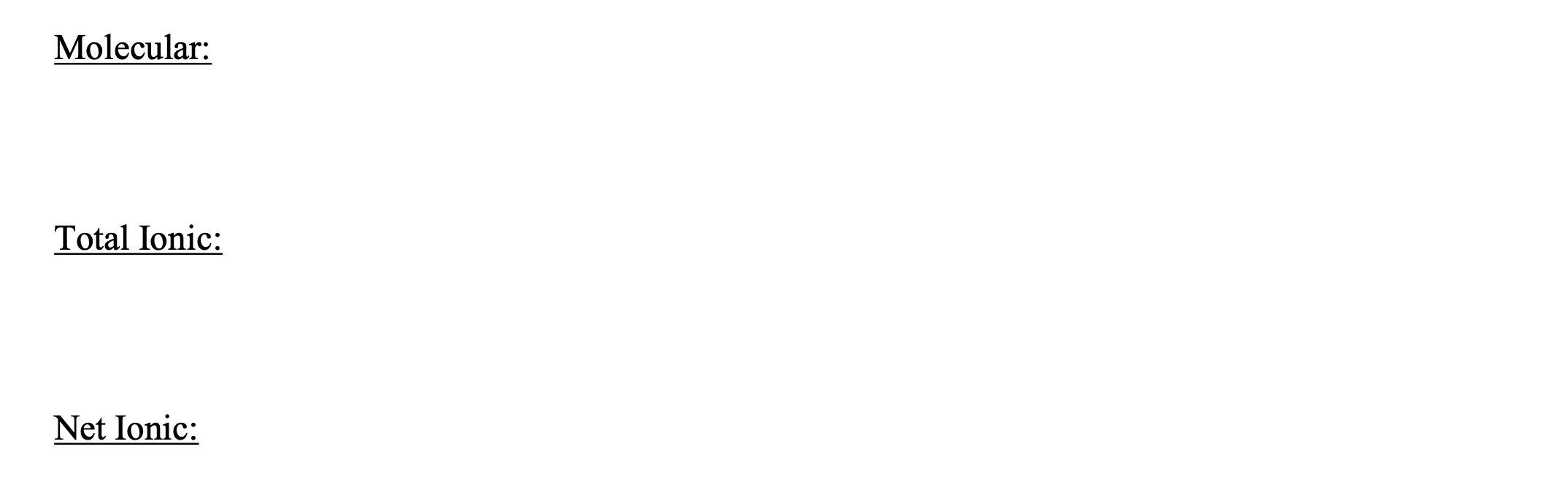 Solved Write the balanced molecular, total ionic, and net | Chegg.com