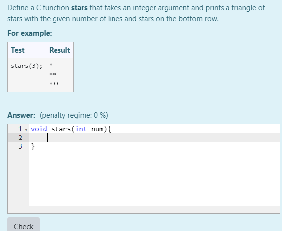 Solved Define a C function stars that takes an integer | Chegg.com
