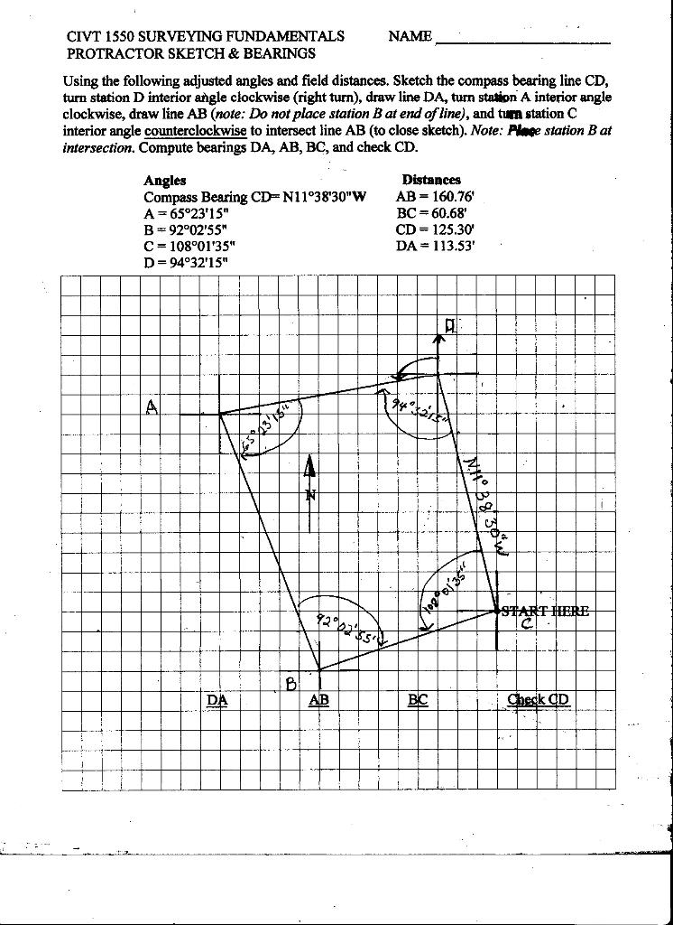 Solved I need help solving for the unknown bearing angles in | Chegg.com