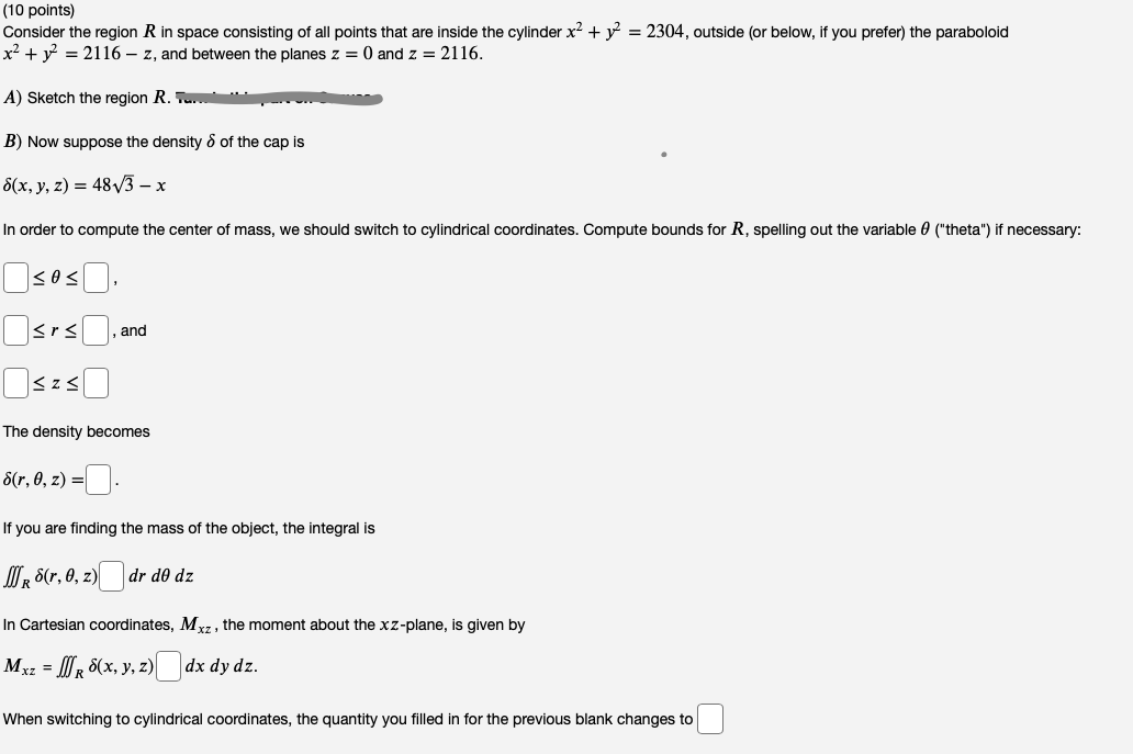 Solved PLEASE SOLVE ALL PARTS | Chegg.com