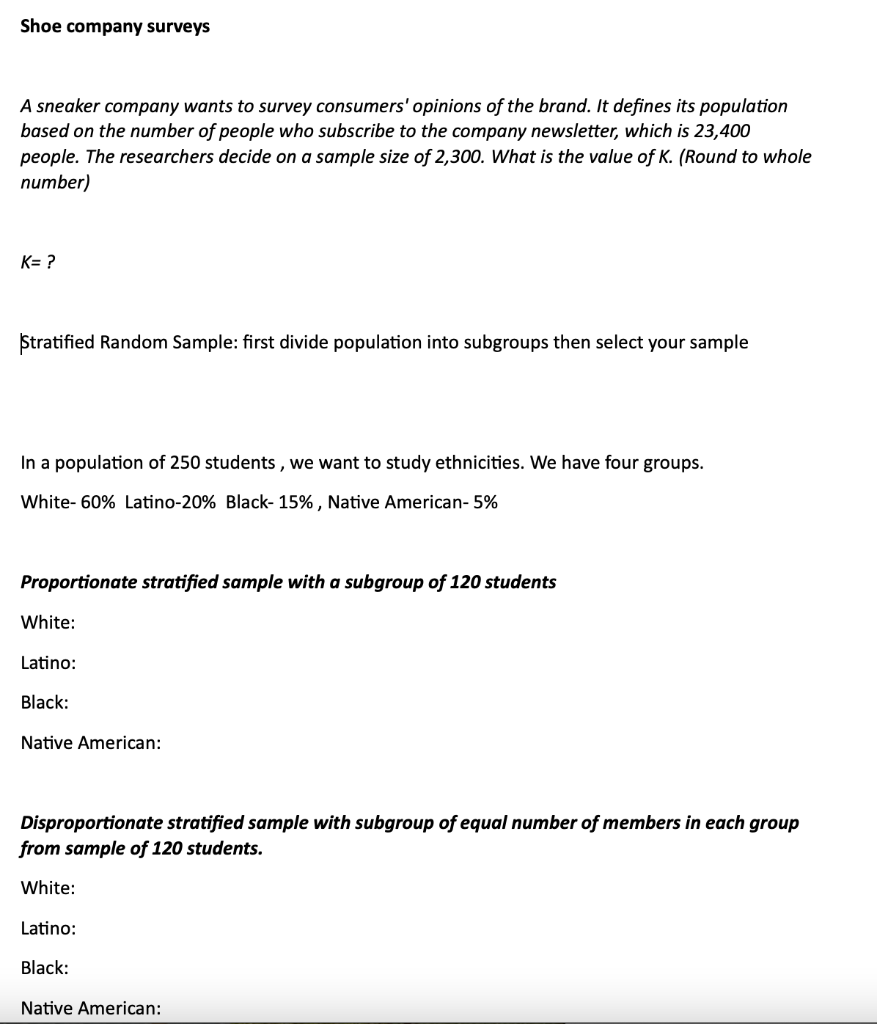 Solved SAMPLING METHODS ACTIVITY chapter 6 SIMPLE RANDOM | Chegg.com