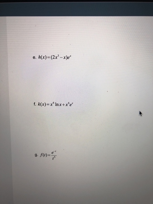 Solved Differentiate the following functions | Chegg.com Solved Differentiate the following functions | Chegg.com