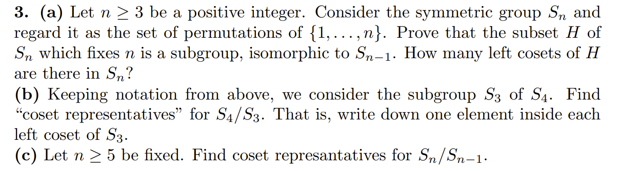 Solved (a) ﻿Let n≥3 ﻿be a positive integer. Consider the | Chegg.com