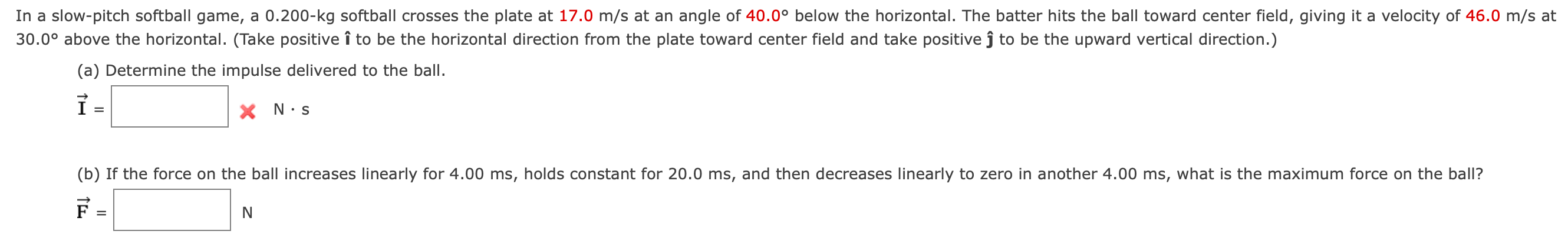Solved 30.0∘ above the horizontal. (Take positive î to be | Chegg.com