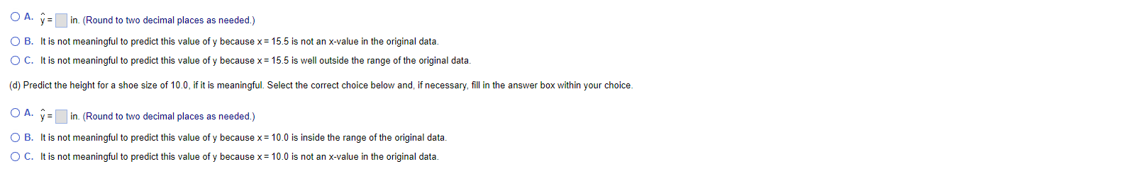 if meaningful. If the x-value is not meaningful to | Chegg.com