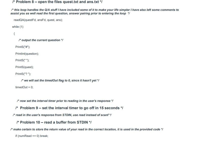 Solved You are being asked to implement a timed quiz which | Chegg.com