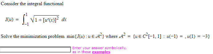 Solved Consider the integral functional | Chegg.com