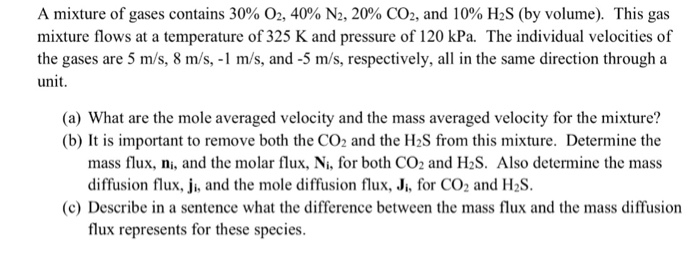 Solved A mixture of gases contains 30% O2, 40% N2, 20% CO2, | Chegg.com
