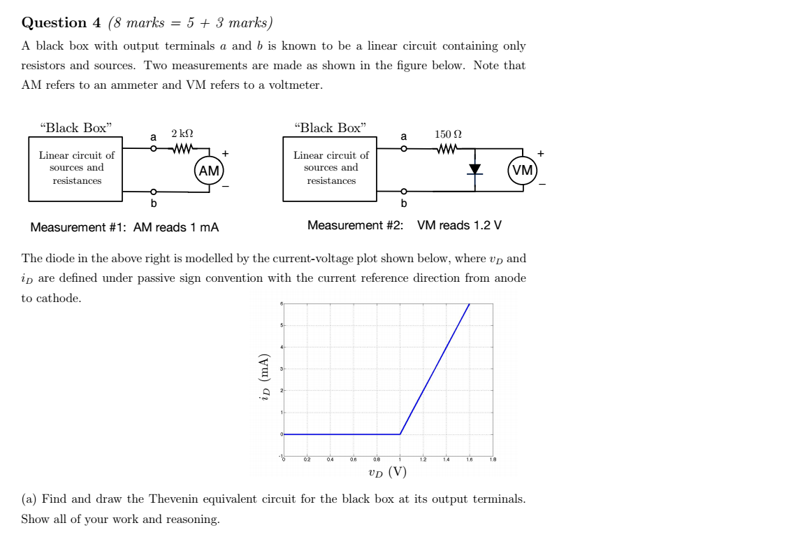 Solved Question 4 (8 marks = 5 + 3 marks) A black box with | Chegg.com