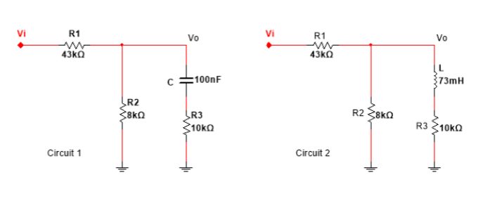 Solved 1. The excitation for both circuits shown below is | Chegg.com