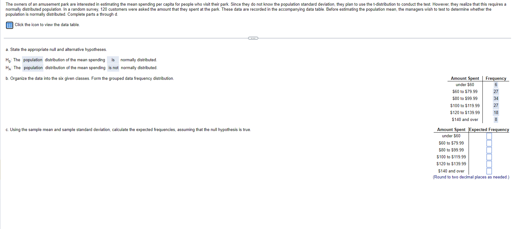 Solved population is normally distributed. Complete parts a | Chegg.com